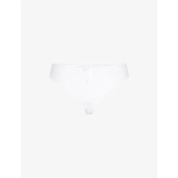 Panache Charlotte Brazilian Embroidered Stretch-cotton Blend Briefs