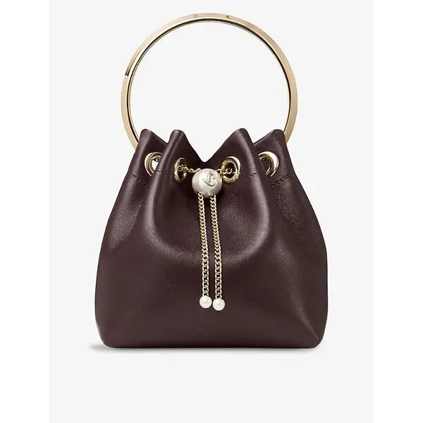 JIMMY CHOO Bon Bon Leather Top-handle Bag