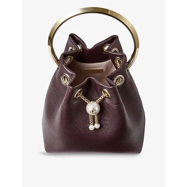 JIMMY CHOO Bon Bon Leather Top-handle Bag
