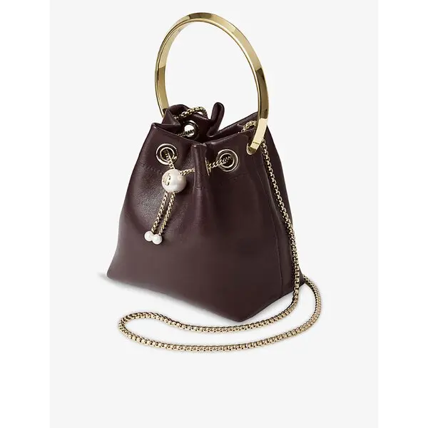JIMMY CHOO Bon Bon Leather Top-handle Bag
