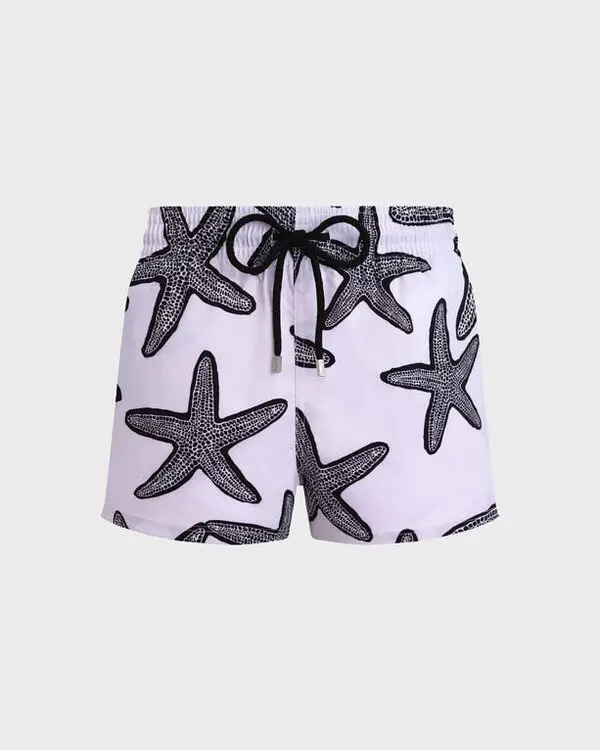 Vilebrequin Starlette Mdb Manta Short Swim Trunks - White