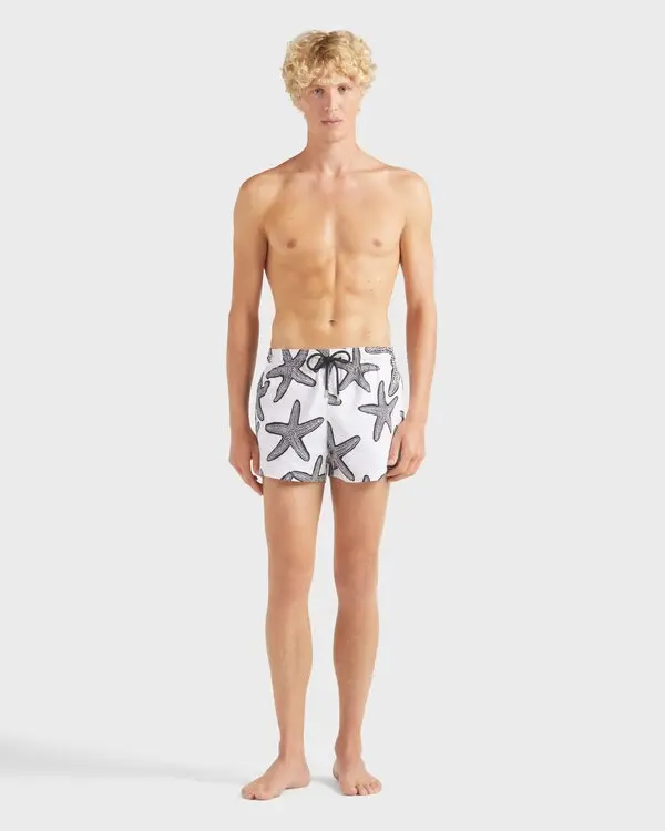 Vilebrequin Starlette Mdb Manta Short Swim Trunks - White