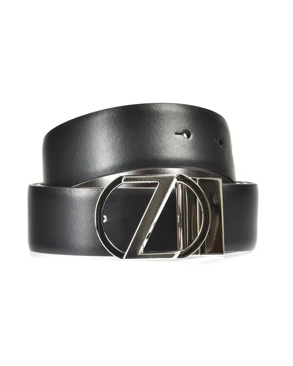 Zegna Leather Belt - Black