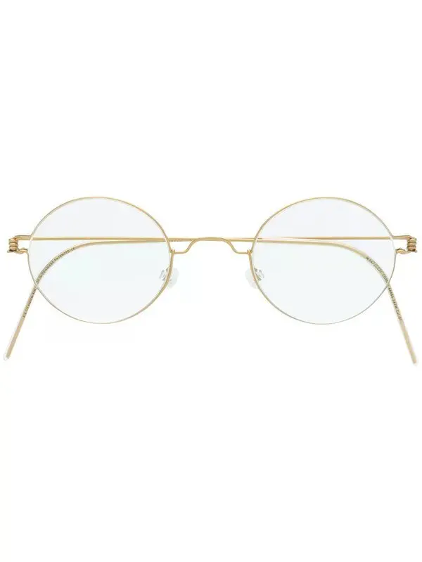 LINDBERG Corona Round Frame Glasses - Gold