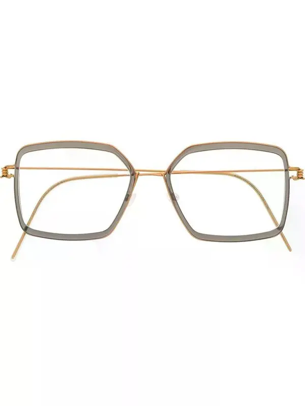 LINDBERG Square-frame Optical Glasses - Gold