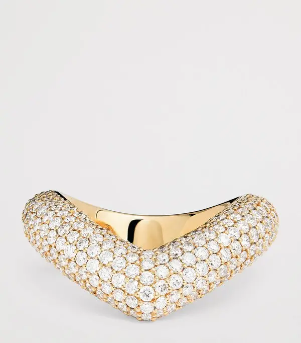 ENGELBERT Drop Link Diamond Ring - Gold