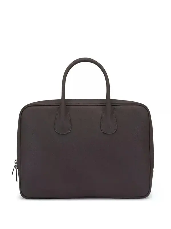 VALEXTRA Leather Laptop Bag - Brown