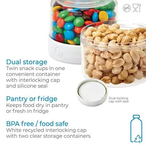 IDESIGN Small Stack 'n Snack Food Containersstackable Snack Containersset Of 4