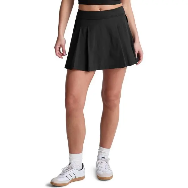 Beyond Yoga Team Pleat Miniskirt Skort - True Black