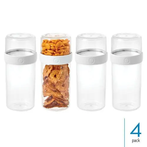 IDESIGN Large Stack 'n Snack Food Containersstackable Snack Containersset Of 4
