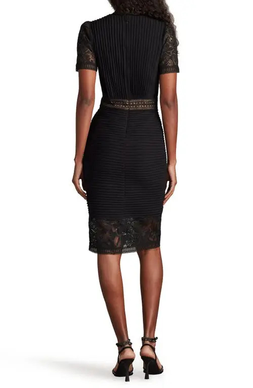 Tadashi Shoji Women's Brone Illusion Lace Cocktail Dress - Black