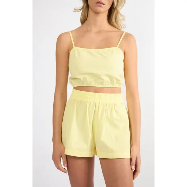 VIENS AVEC MOI The Everyday Mini Top - Light Yellow