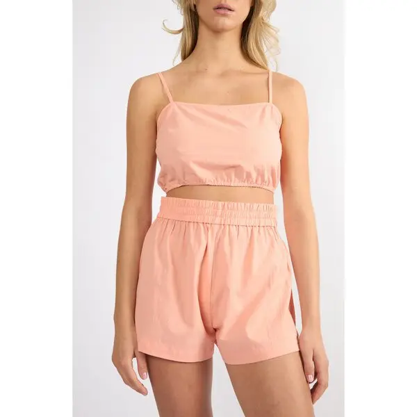 VIENS AVEC MOI The Everyday Mini Top - Peach