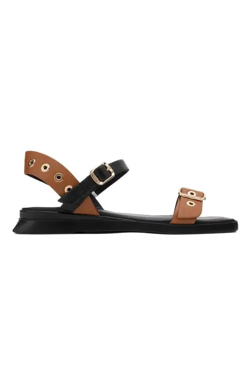 FOREVER & ALWAYS SHOES Mozes Leather Sandals - Cognac Brown Leather