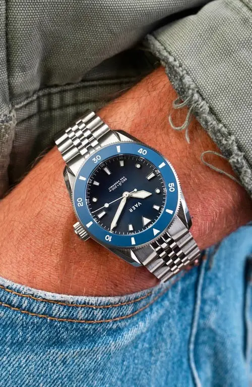 VAER Dive Watch - Navy/bracelet