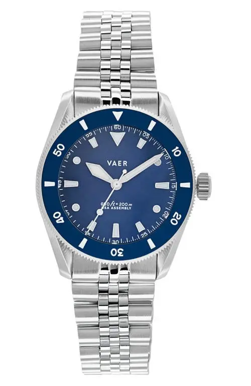 VAER Dive Watch - Navy/bracelet