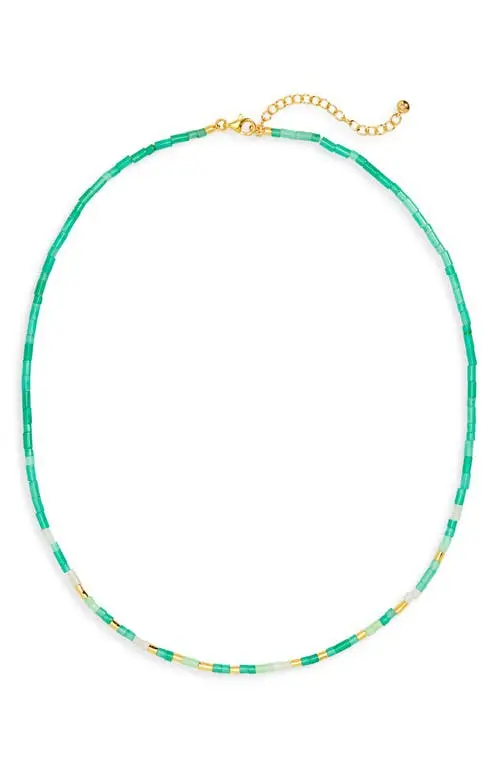 Monica Vinader Delphi Beaded Necklace - 18k Gold Vermeil / Green Onyx