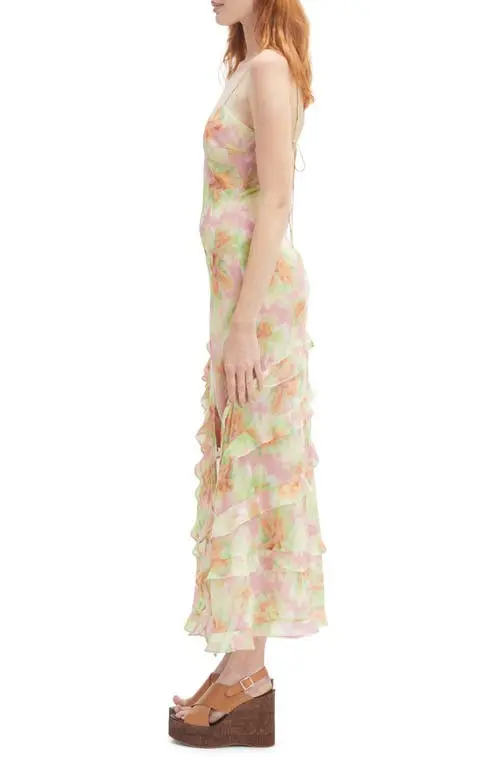 Bardot Cantara Ruffle Trim Maxi Dress