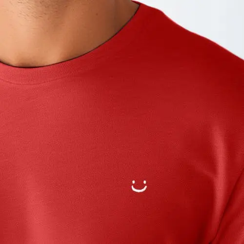DALIX Lil Smile Jersey Tee - Red