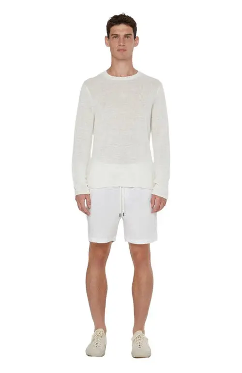 Onia Kevin Crewneck Linen Sweater - White