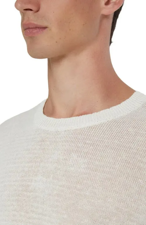 Onia Kevin Crewneck Linen Sweater - White