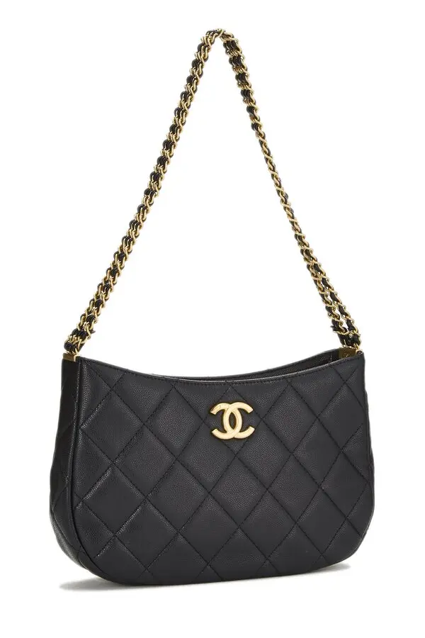 Chanel Caviar Triple Chain Shoulder Bag