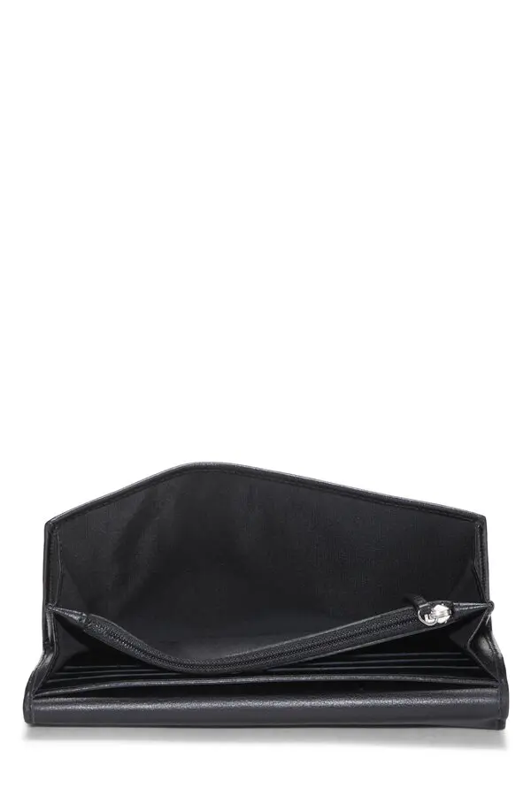 Chanel Embossed Camellia Calfskin Wallet