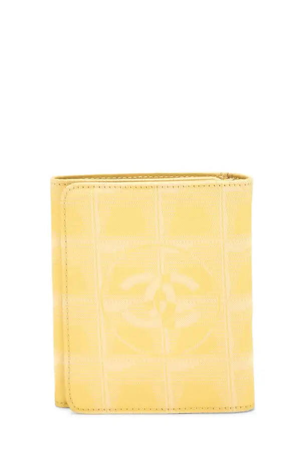 Chanel Nylon Travel Line Compact Wallet - Yellow