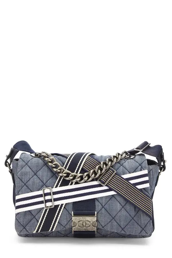Chanel Denim Airlines Buckle Messenger
