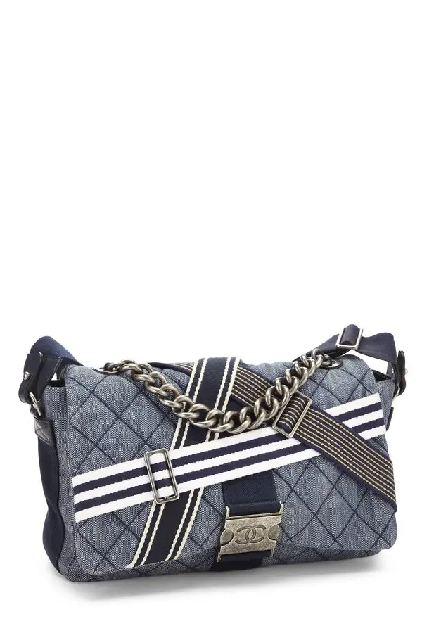 Chanel Denim Airlines Buckle Messenger