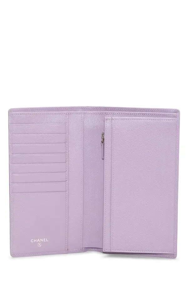 Chanel Calfskin Long Wallet - Purple