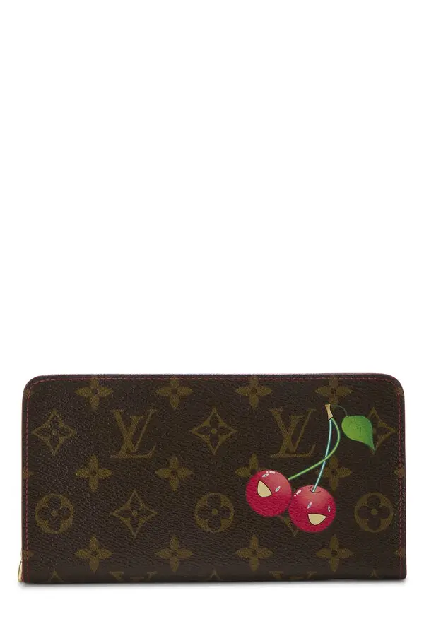 LOUIS VUITTON Takashi Murakami X Monogram Cerises Porte Monnaie Zippy - Red