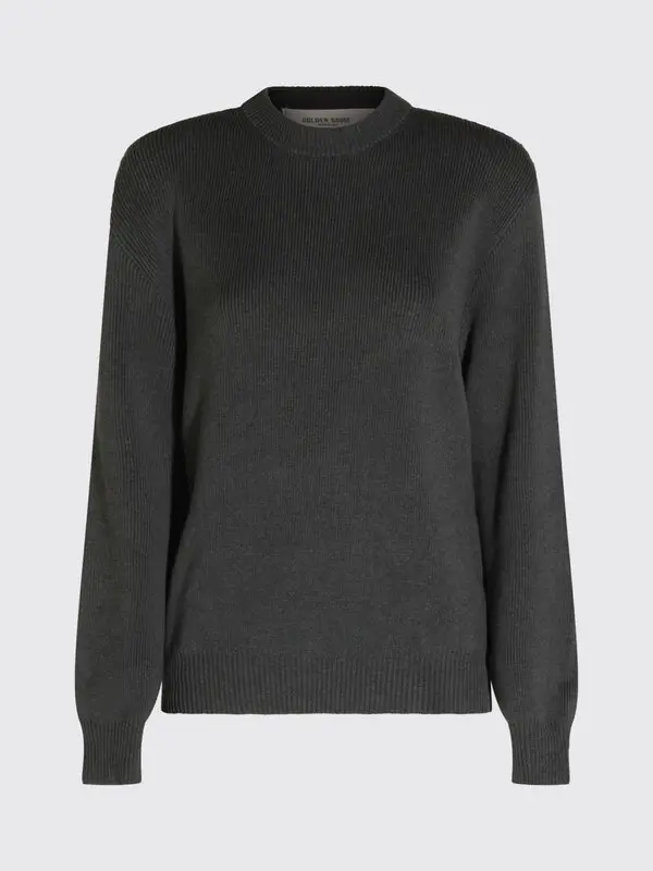 GOLDEN GOOSE Relaxed Fit Cotton-blend Crewneck Jumper With Rear Logo