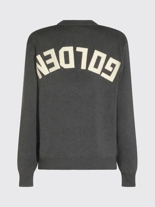 GOLDEN GOOSE Relaxed Fit Cotton-blend Crewneck Jumper With Rear Logo
