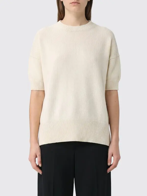 JIL SANDER Short-sleeved Cashmere Jumper - Ivory