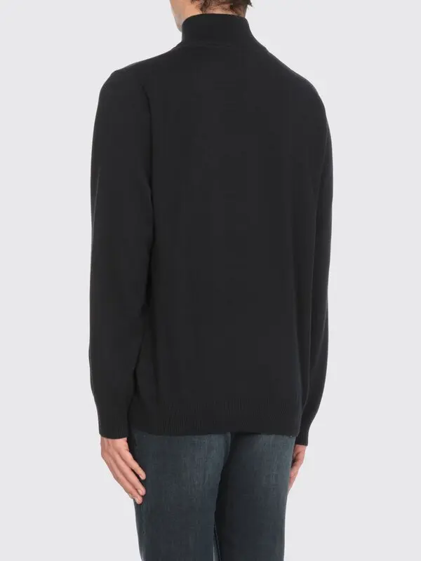 Barbour Cotton Quarter-zip Sweater With Embroidered Logo - Blue