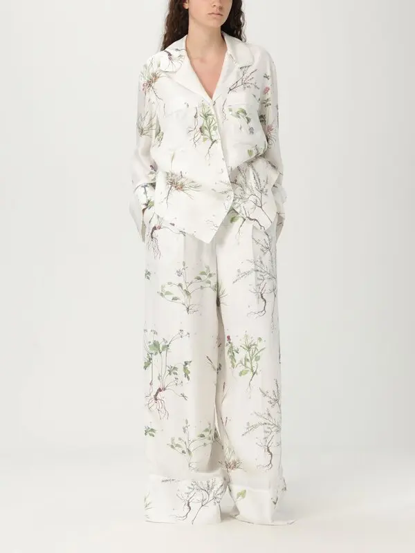 Erdem Printed Wide Leg Pants
