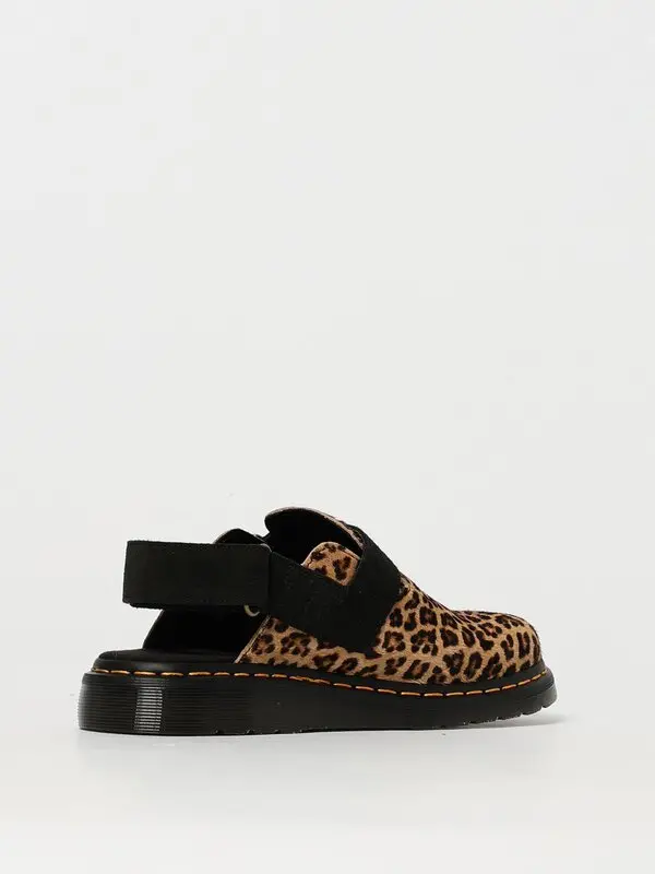Dr. Martens Leopard Print Mule With Buckle Detail