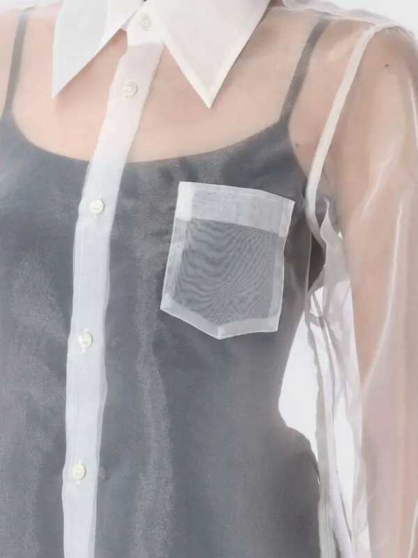 Comme Des Garçons Classic Collar, Button Up - White