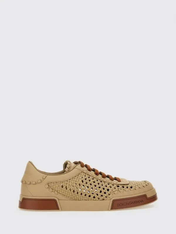 Dolce & Gabbana Lace-up Sneakers - Beige