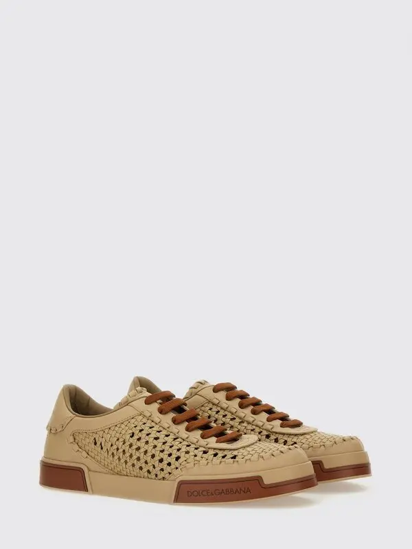 Dolce & Gabbana Lace-up Sneakers - Beige