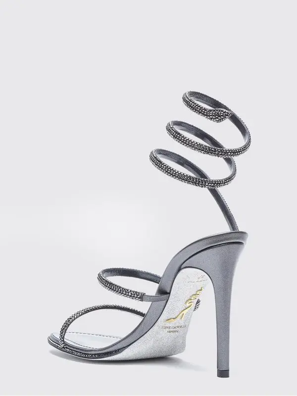 Rene Caovilla Embellished Spiral Heeled Sandals