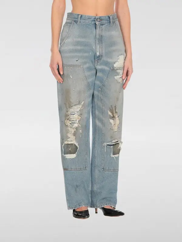 MAISON MARGIELA Distressed Carpenter Jeans - Gnawed Blue