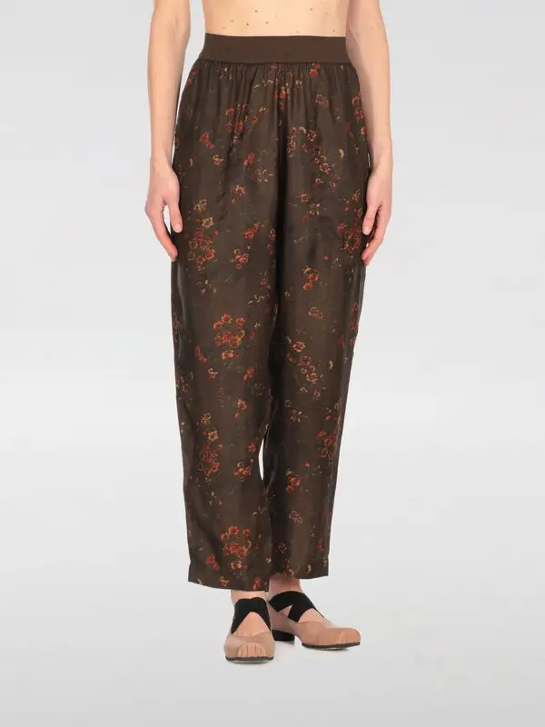 UMA WANG Floral Print Trousers - Brown