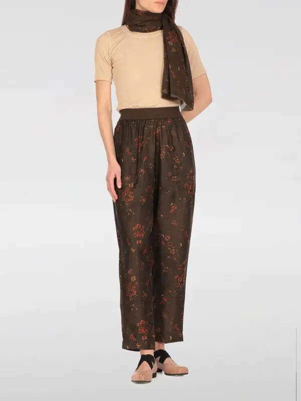 UMA WANG Floral Print Trousers - Brown