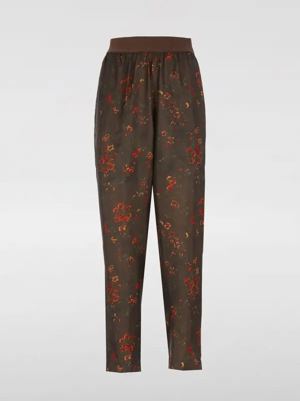 UMA WANG Floral Print Trousers - Brown
