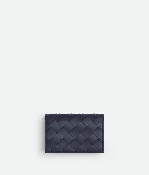 BOTTEGA  VENETA Intrecciato Business Card Case - Abyss/cypress