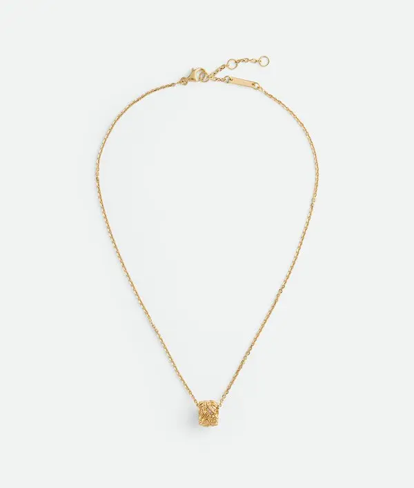 Bottega Veneta Intreccio Pendant Necklace - White