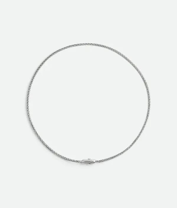 BOTTEGA  VENETA Bottega Veneta Sterling Intreccio Necklace - Silver