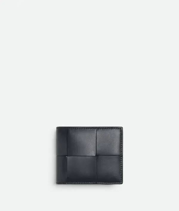 BOTTEGA  VENETA Cassette Bi-fold Wallet - Ardoise/cypress